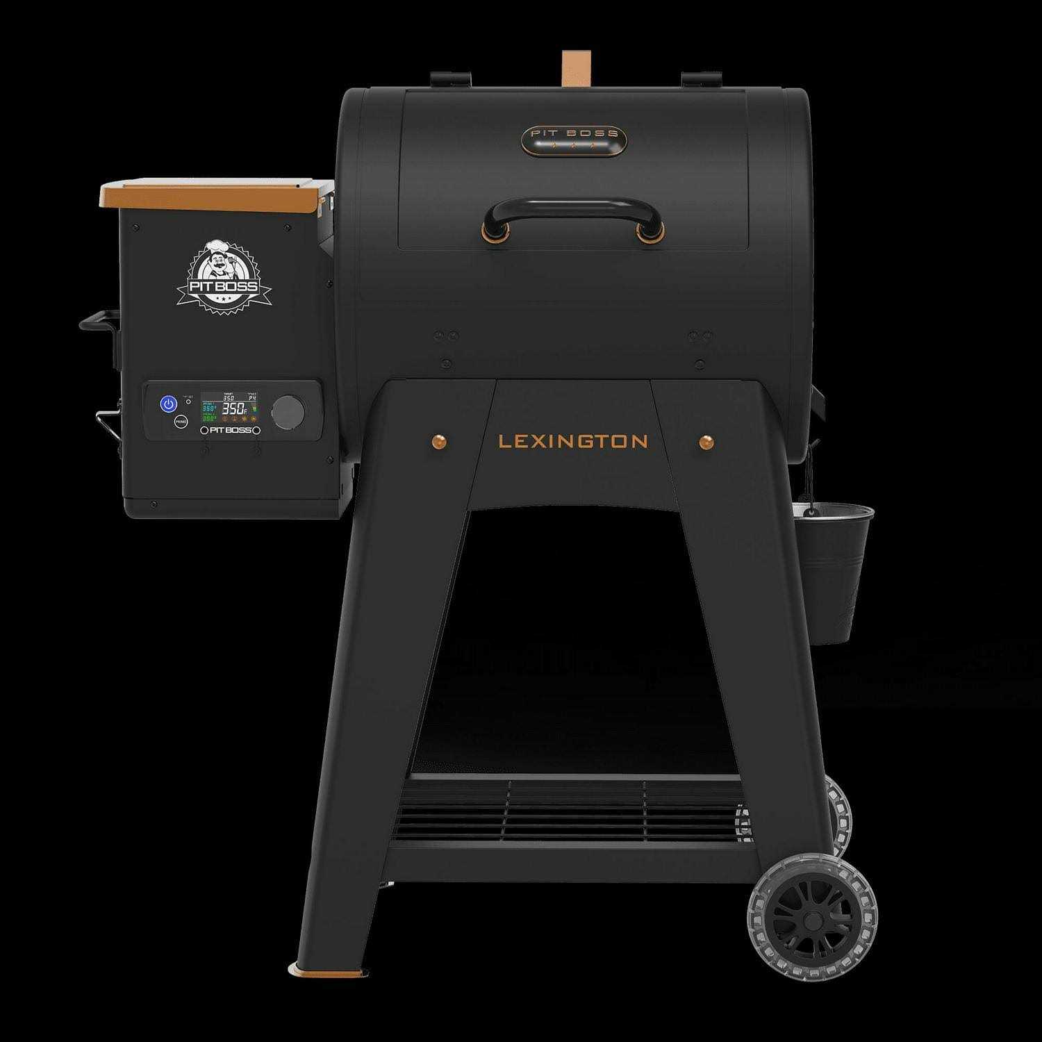Pit Boss Lexington 500 Sq in Wood Fired Pellet Grill and Smoker Onyx ...