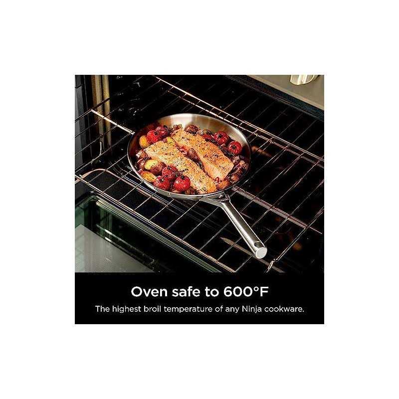 Ninja EverClad Commercial-Grade Stainless Steel Cookware 12-Piece Set ...