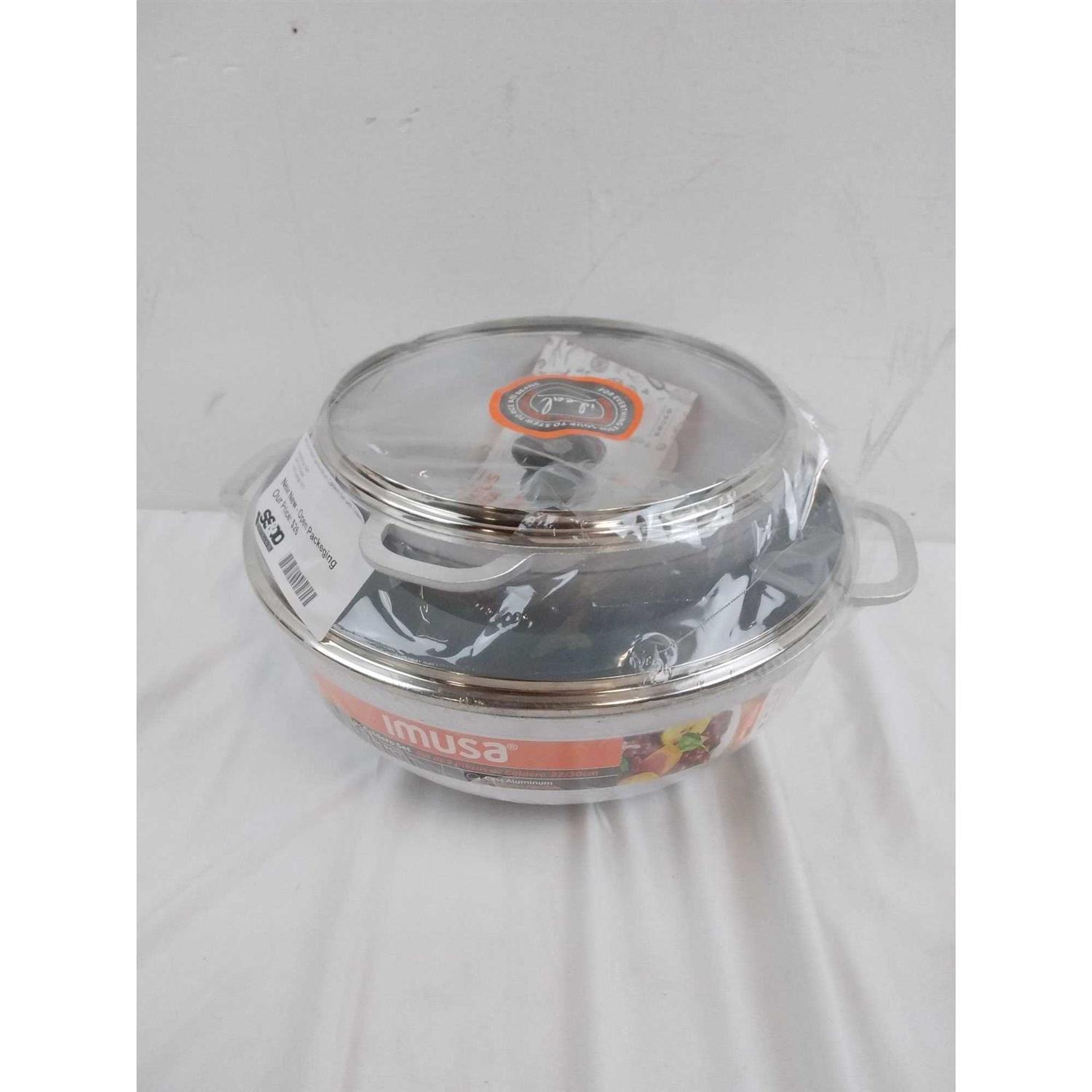 IMUSA 2 Piece Cast Aluminum Caldero Set with Glass Lid - Home & Office ...