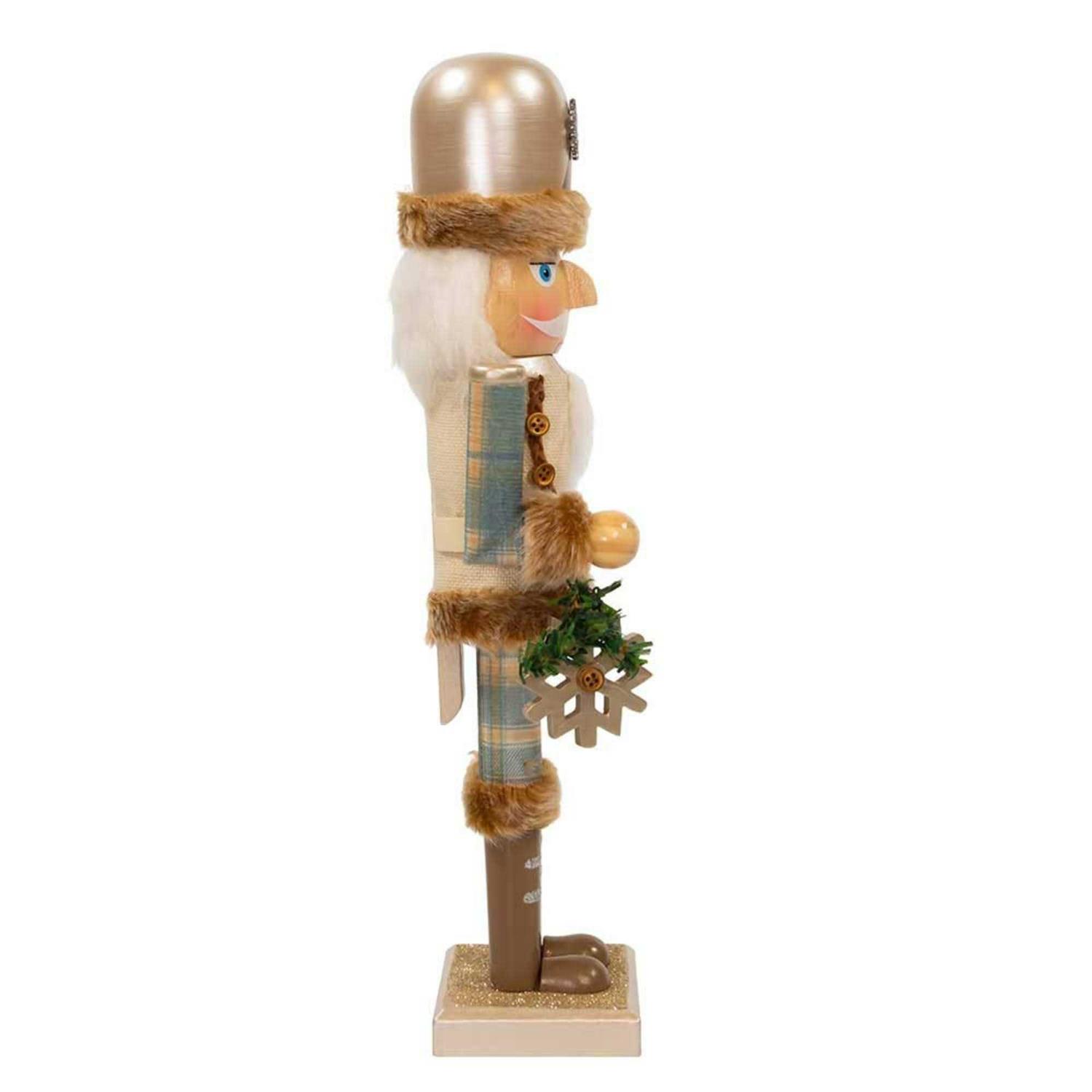 Kurt Adler 15 Wooden Rustic Glamour Nutcracker - Home & Office Supplies on sale