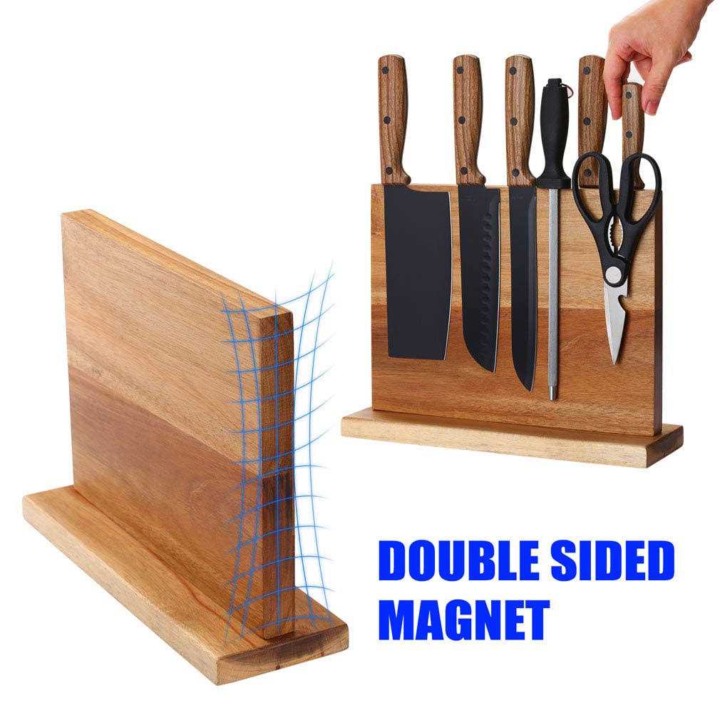 Home Kitchen Magnetic Knife Block Holder Rack Magnetic Stands with ...