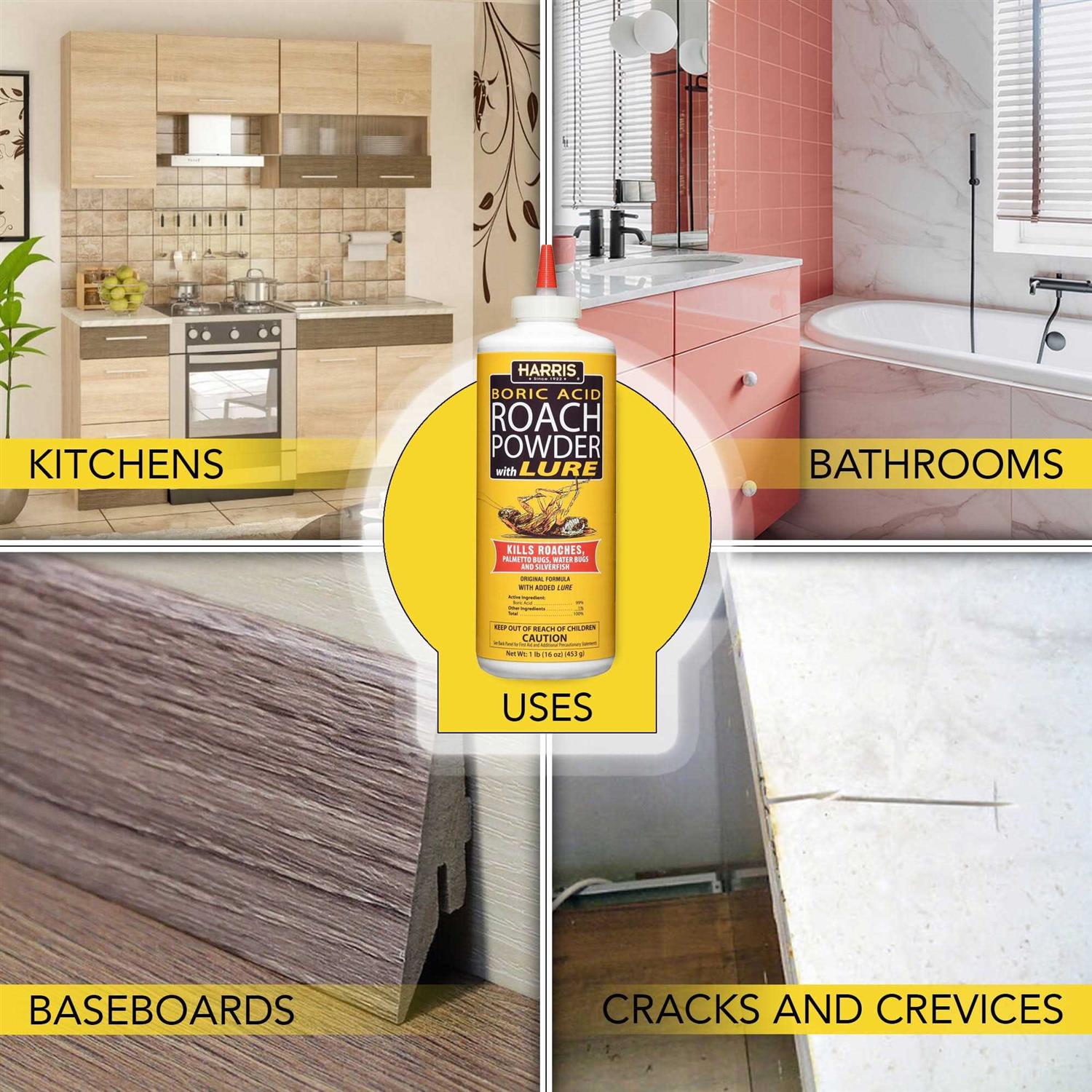 Harris Boric Acid Roach Powder - Home & Office Supplies on sale