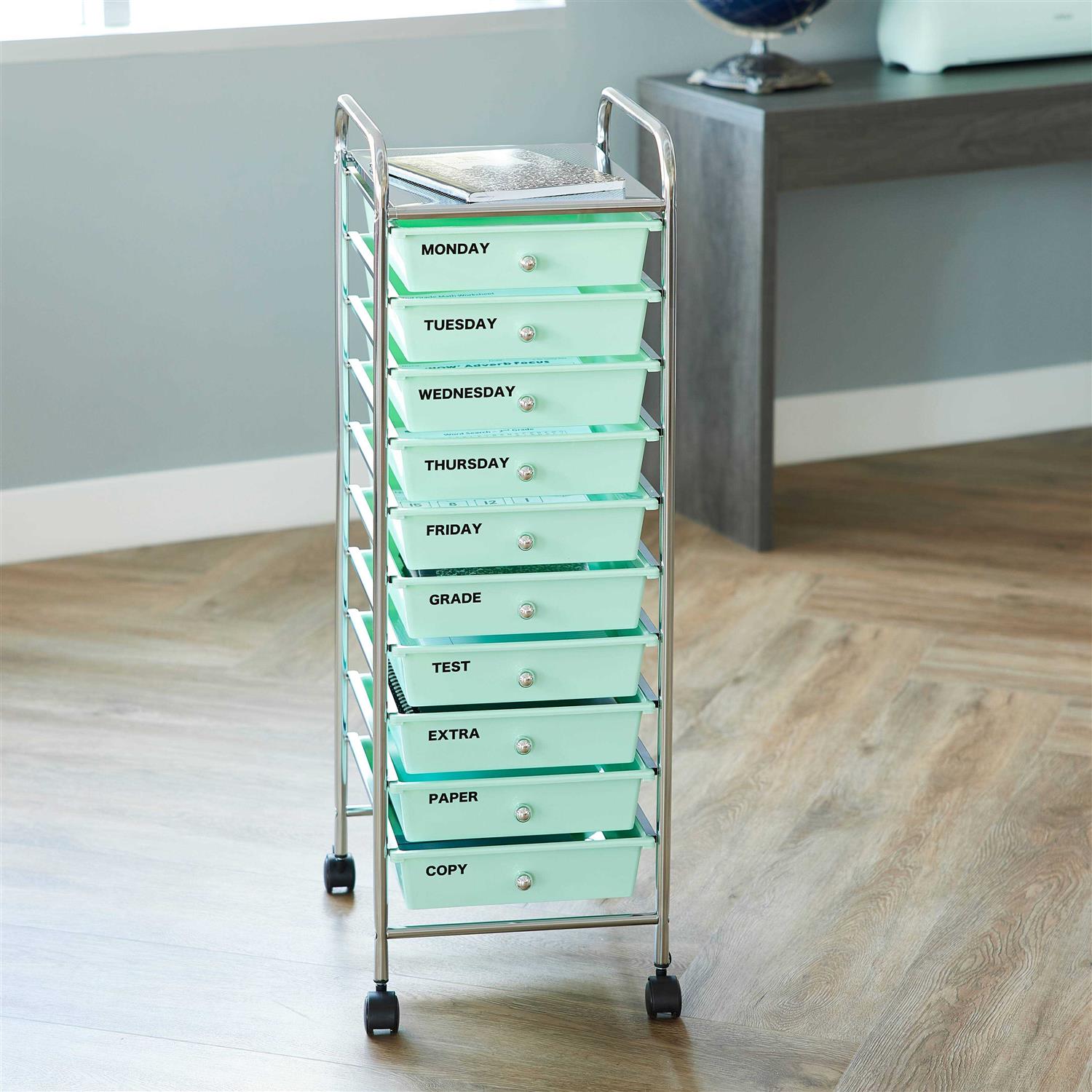 Recollections 10-Drawer Rolling Cart - Home & Office Supplies on sale