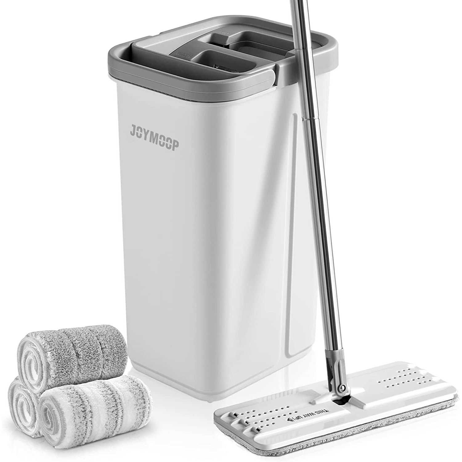 JOYMOOP Mop and Bucket with Wringer Set Flat Floor Mop and Bucket ...