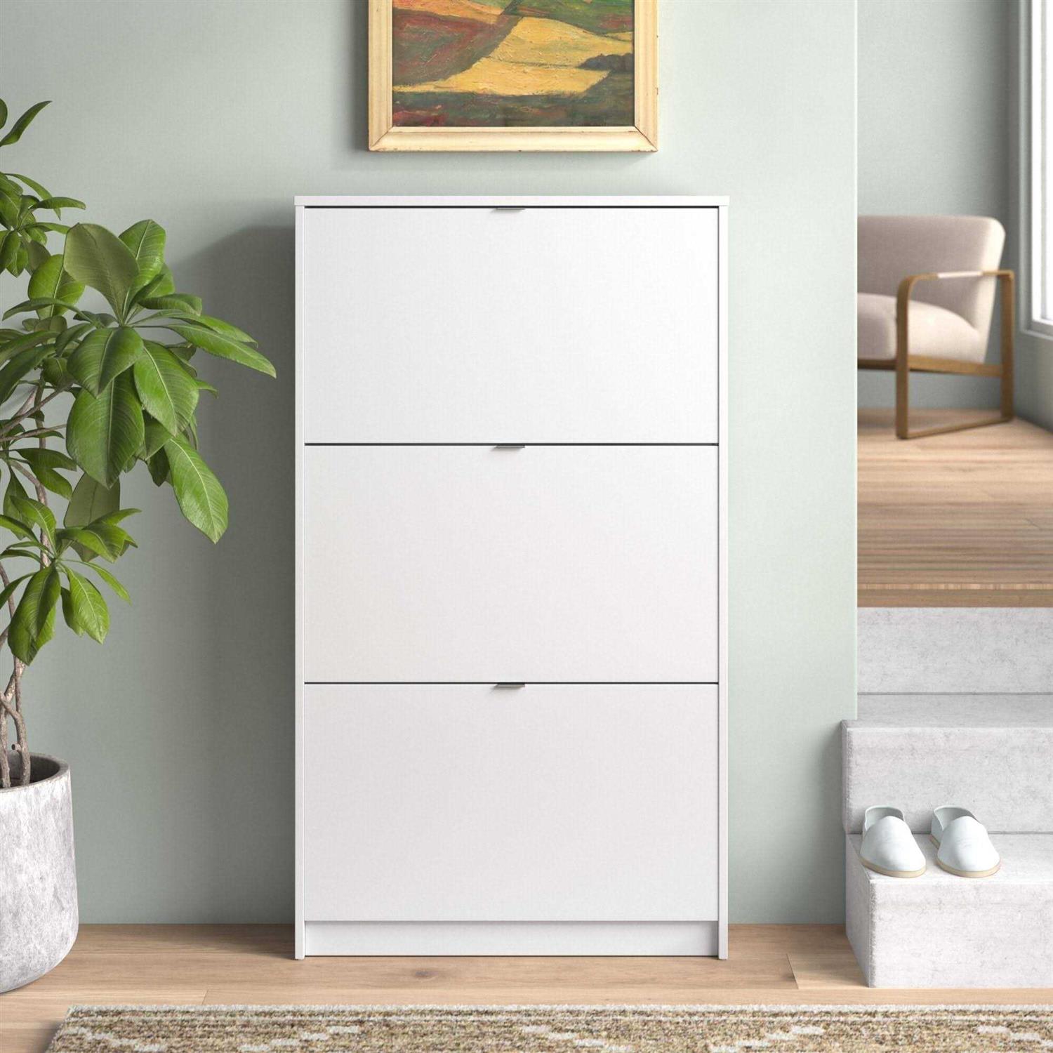 Tvilum Bright 3 Drawer Shoe Cabinet - Home & Office Supplies on sale