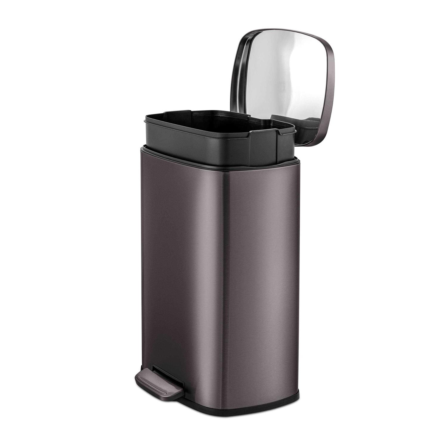 Qualiazero 13.2 Rectangular Step Trash Can Trash - Home & Office ...