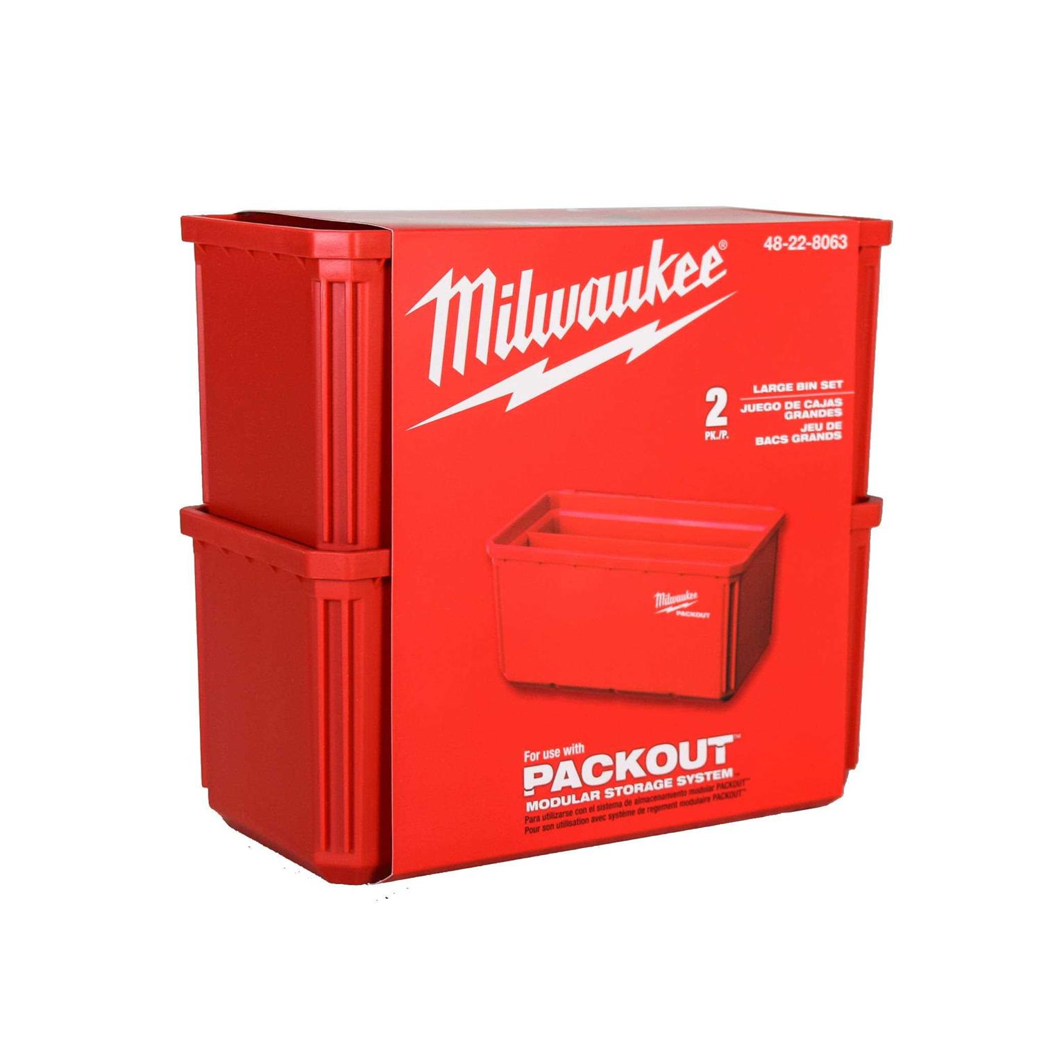 Milwaukee PACKOUT Bin Set 48-22 - Home & Office Supplies on sale