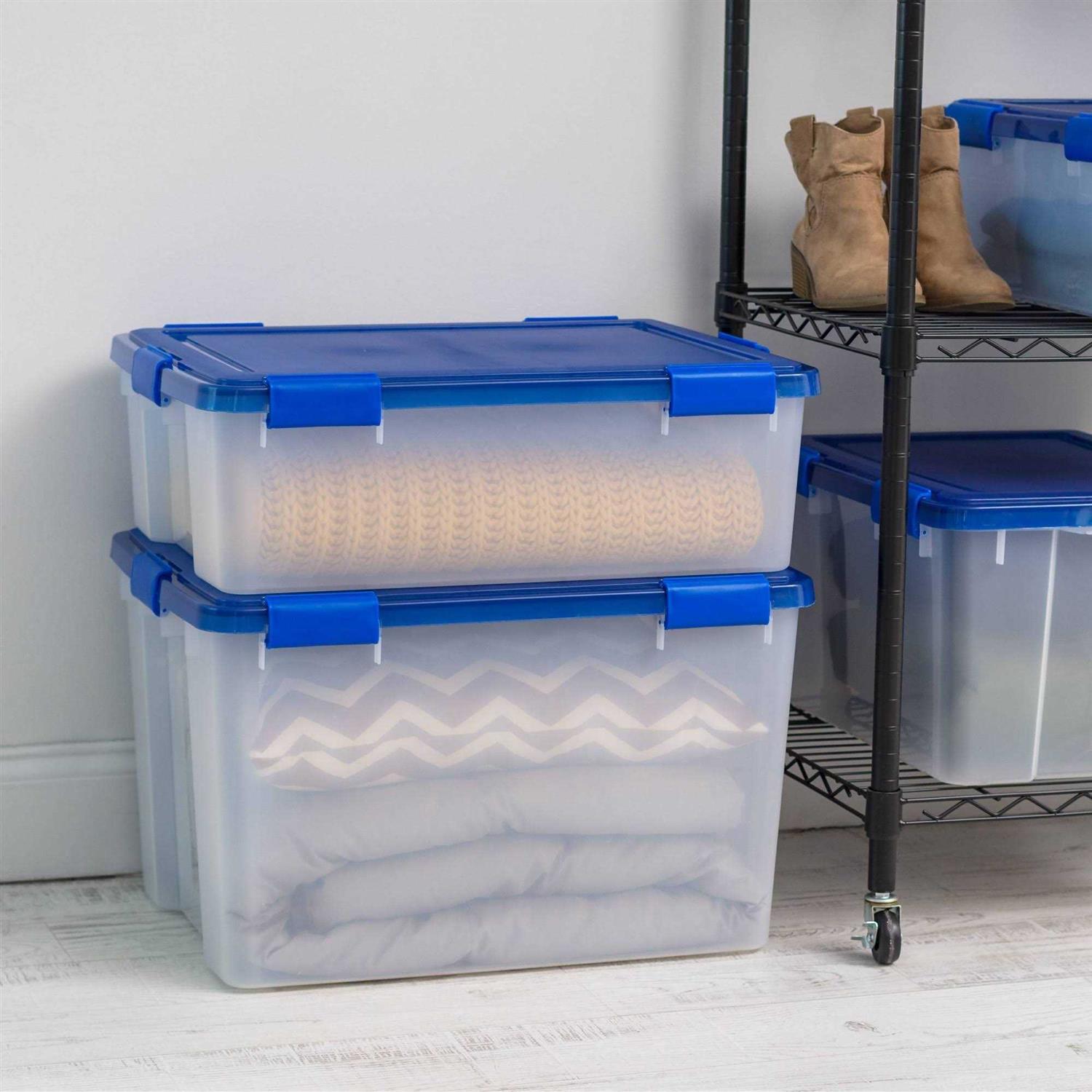 IRIS WeatherPro Plastic Storage Bin with Lid - Home & Office Supplies ...
