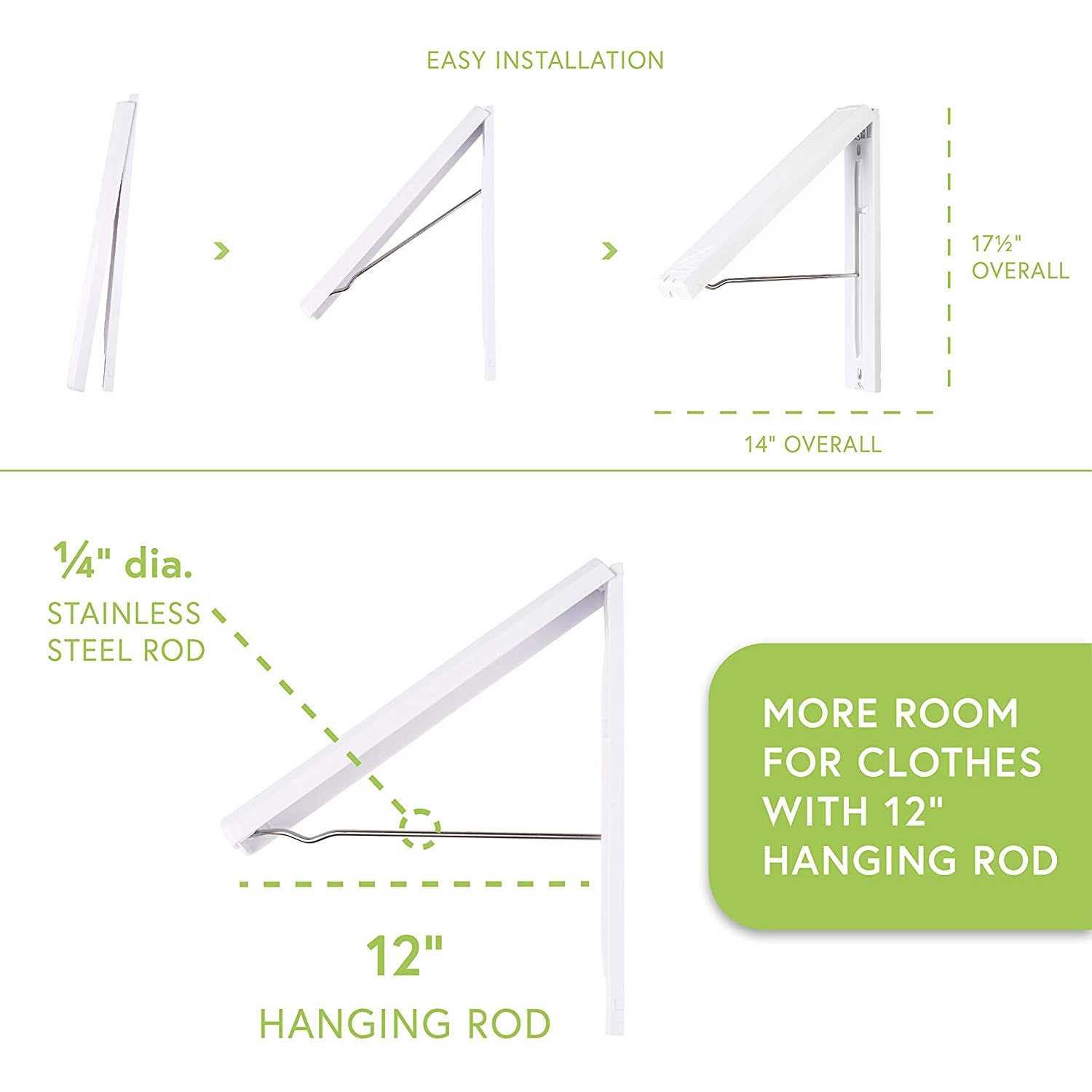Instahanger Closet Organizer The Original Folding Drying Rack - Home ...