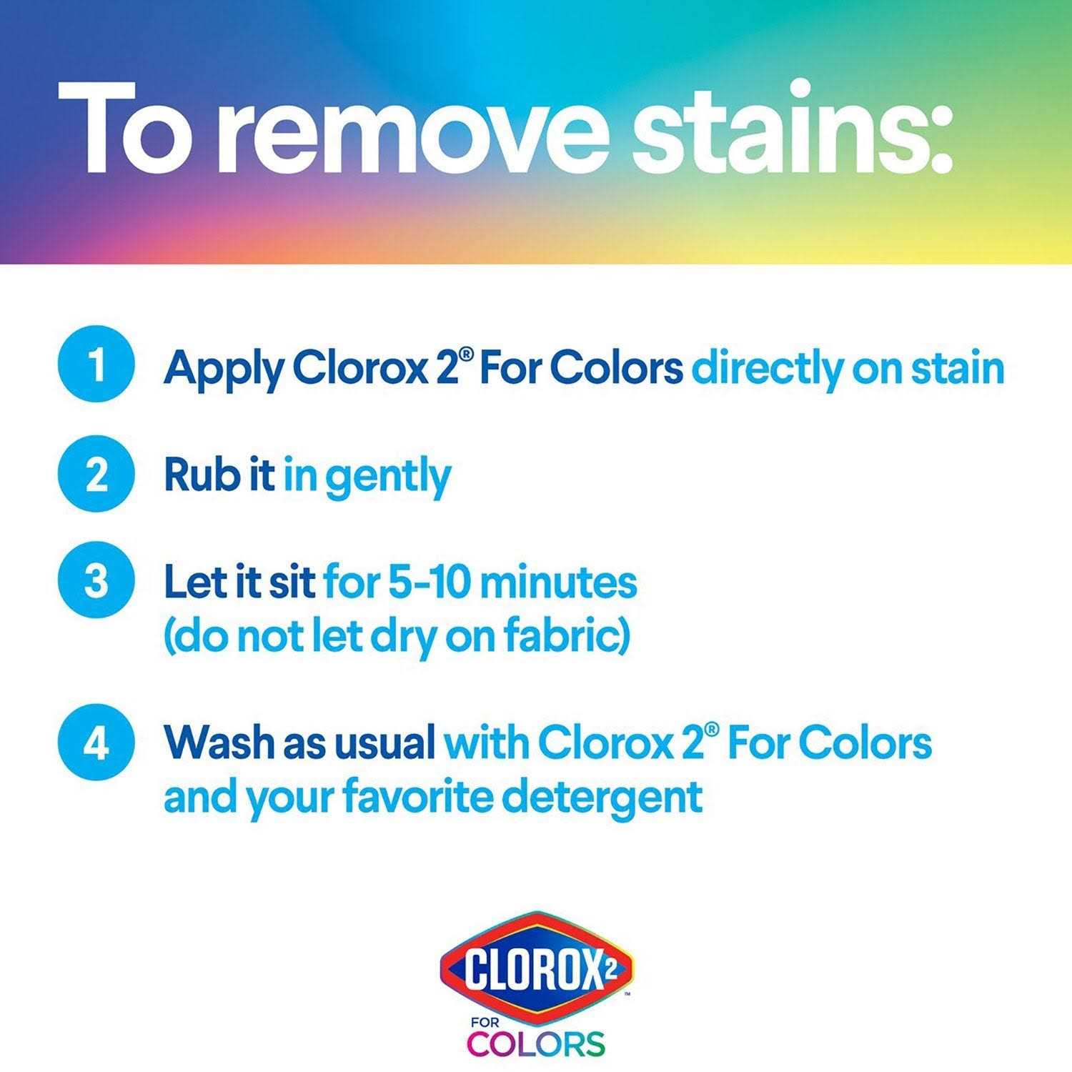 Clorox 2 for Colors Max Performance Stain Remover Color Brightener ...