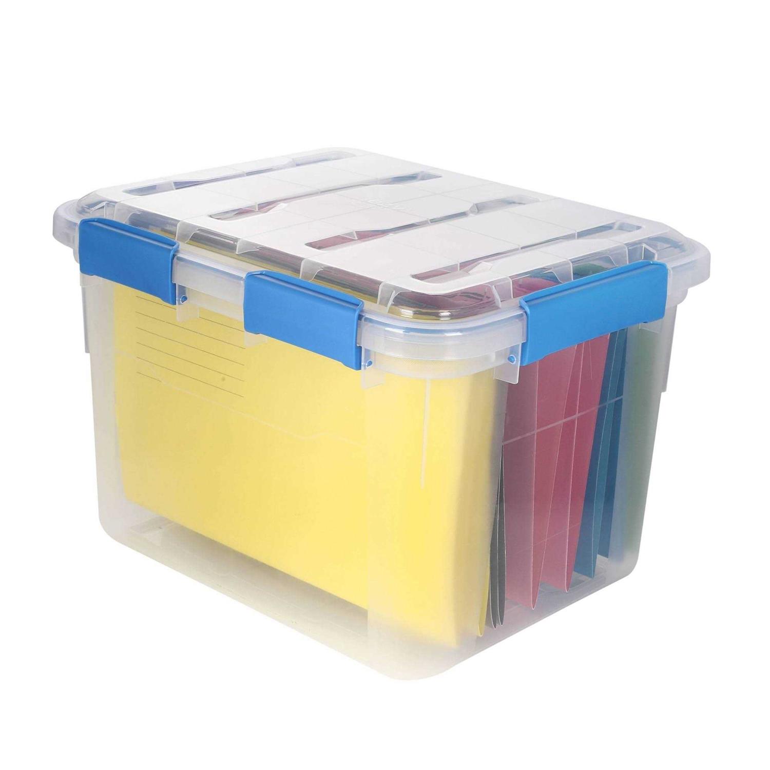 Ezy Storage 33.8qt IP67 Waterproof File Storage Box - Home & Office ...
