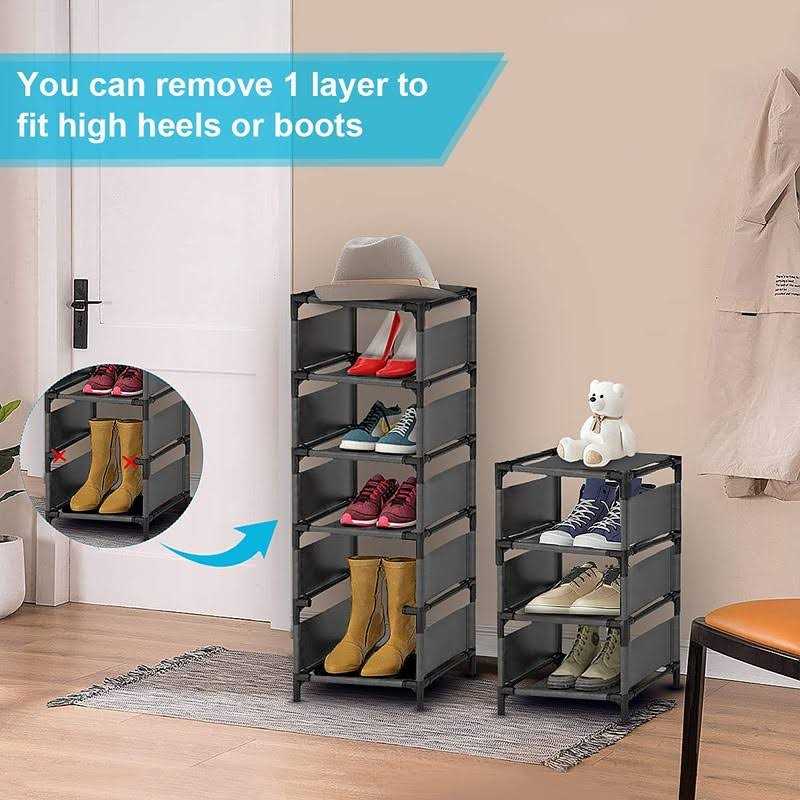 isightguard Narrow Shoe Rack 10 Tier Vertical Shoe Rack for Closet ...