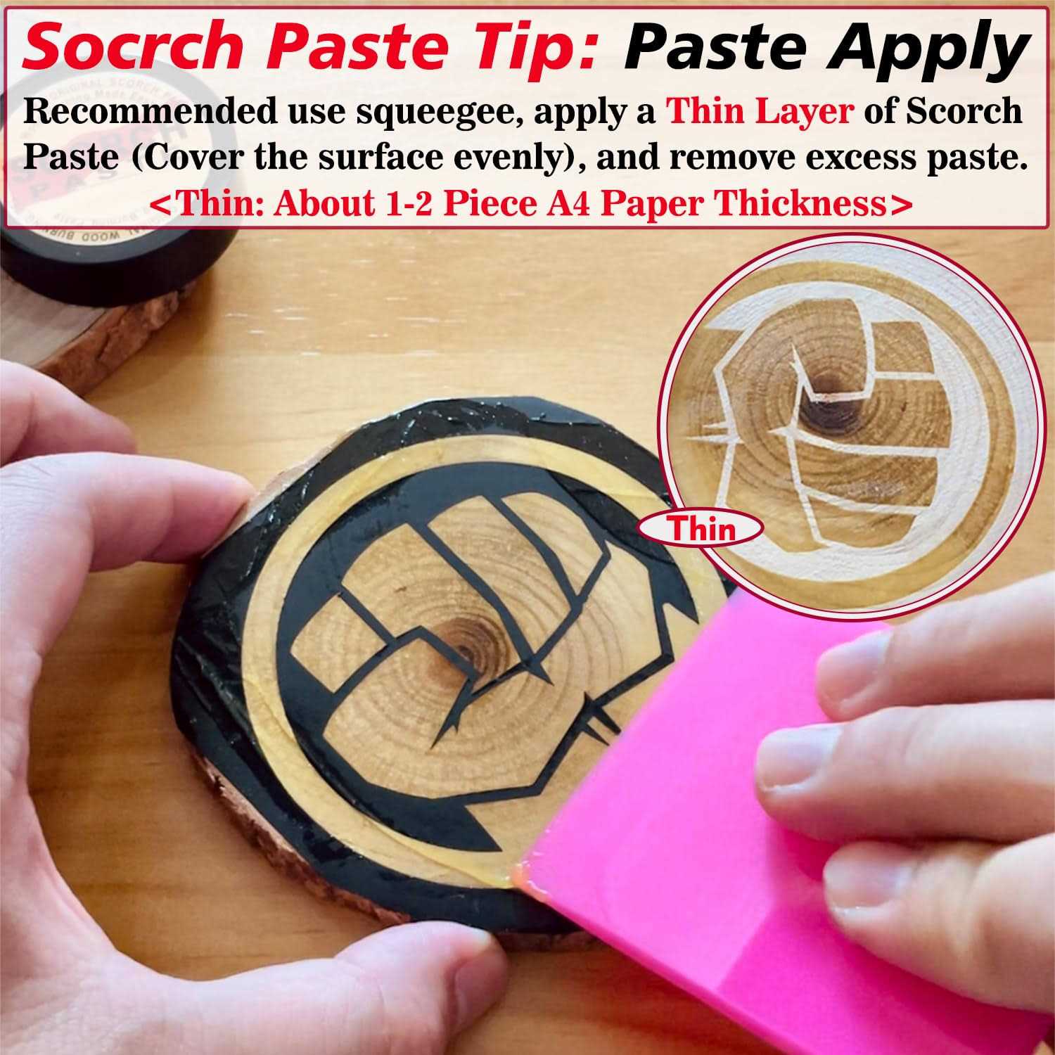 Scorch Paste Wood Burning Paste Wood Burning Gel for Crafting & Stencil ...