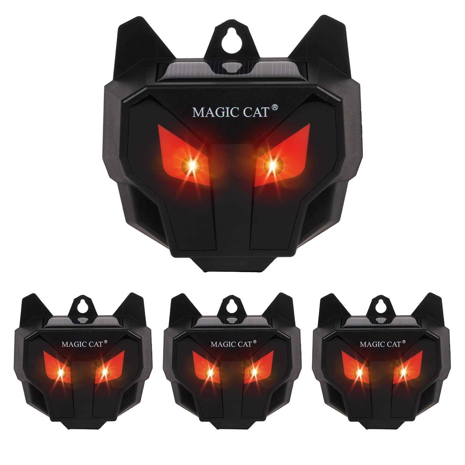MAGIC CAT Solar Animal Repellent Wild Animal Predator Red Eyes LED ...