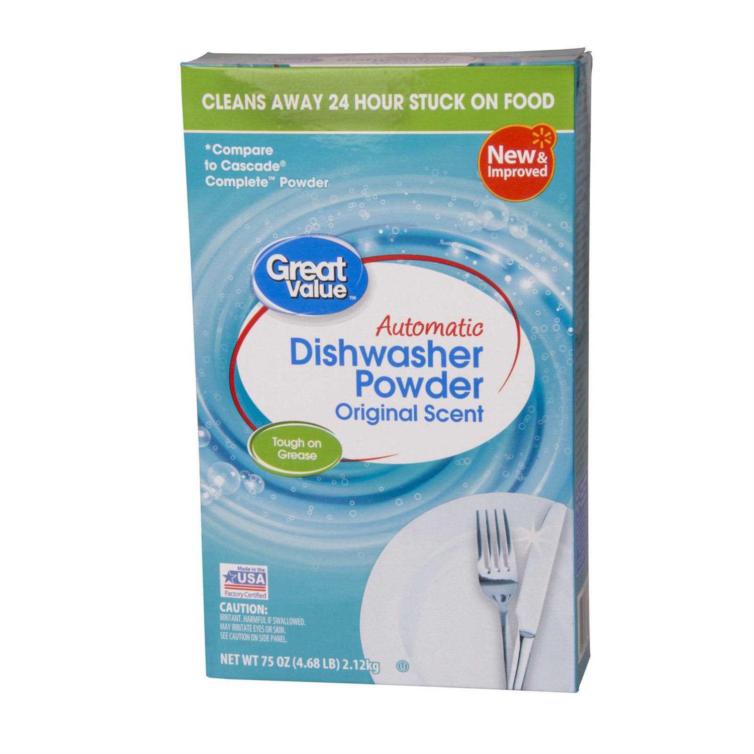 Great Value Automatic Dishwasher Powder - Home & Office Supplies on sale
