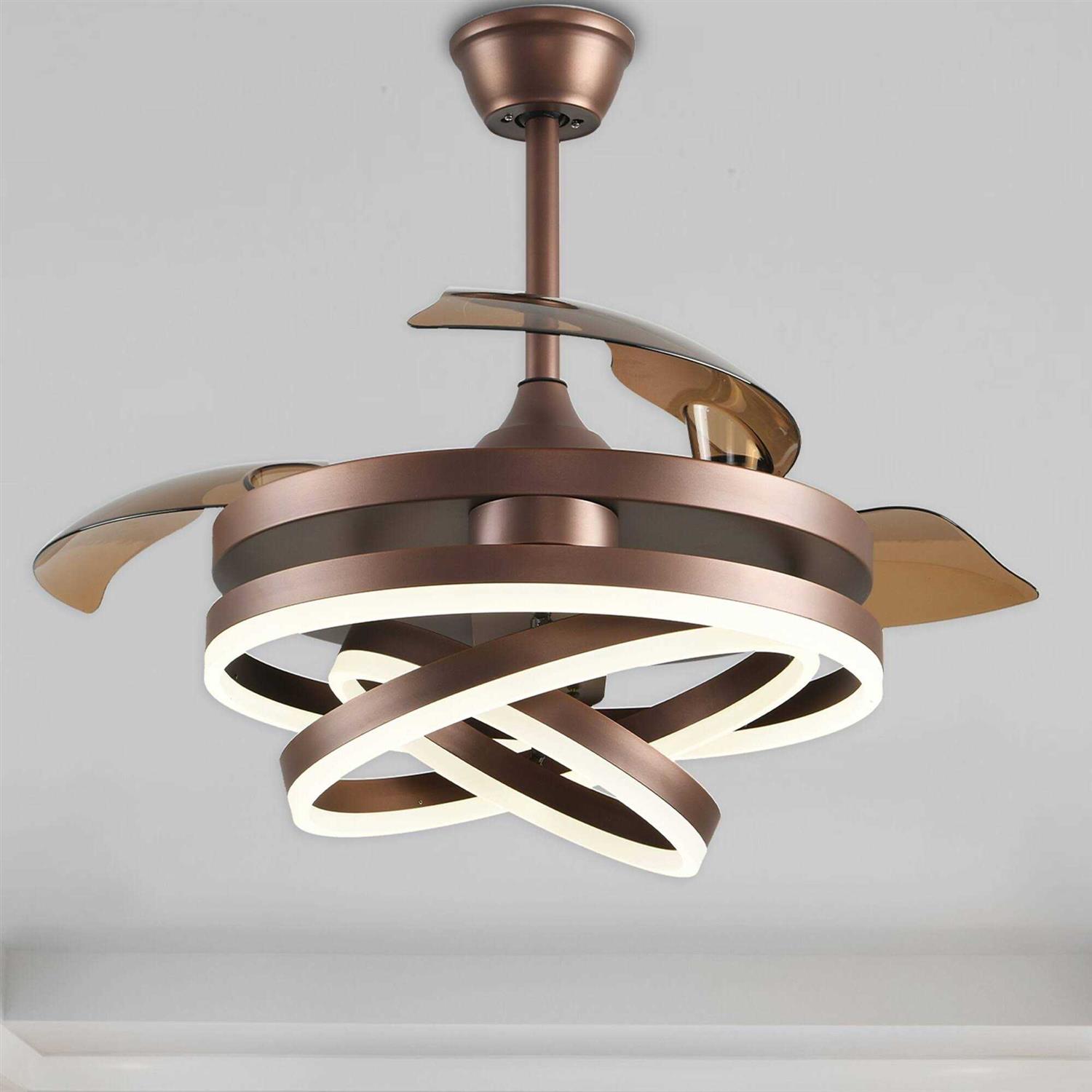 Oaks Aura 42in. LED DIY Shape Modern Ring Ceiling Fan With Lights ... Oaks Aura 42in. LED DIY Shape Modern Ring Ceiling Fan With Lights ...