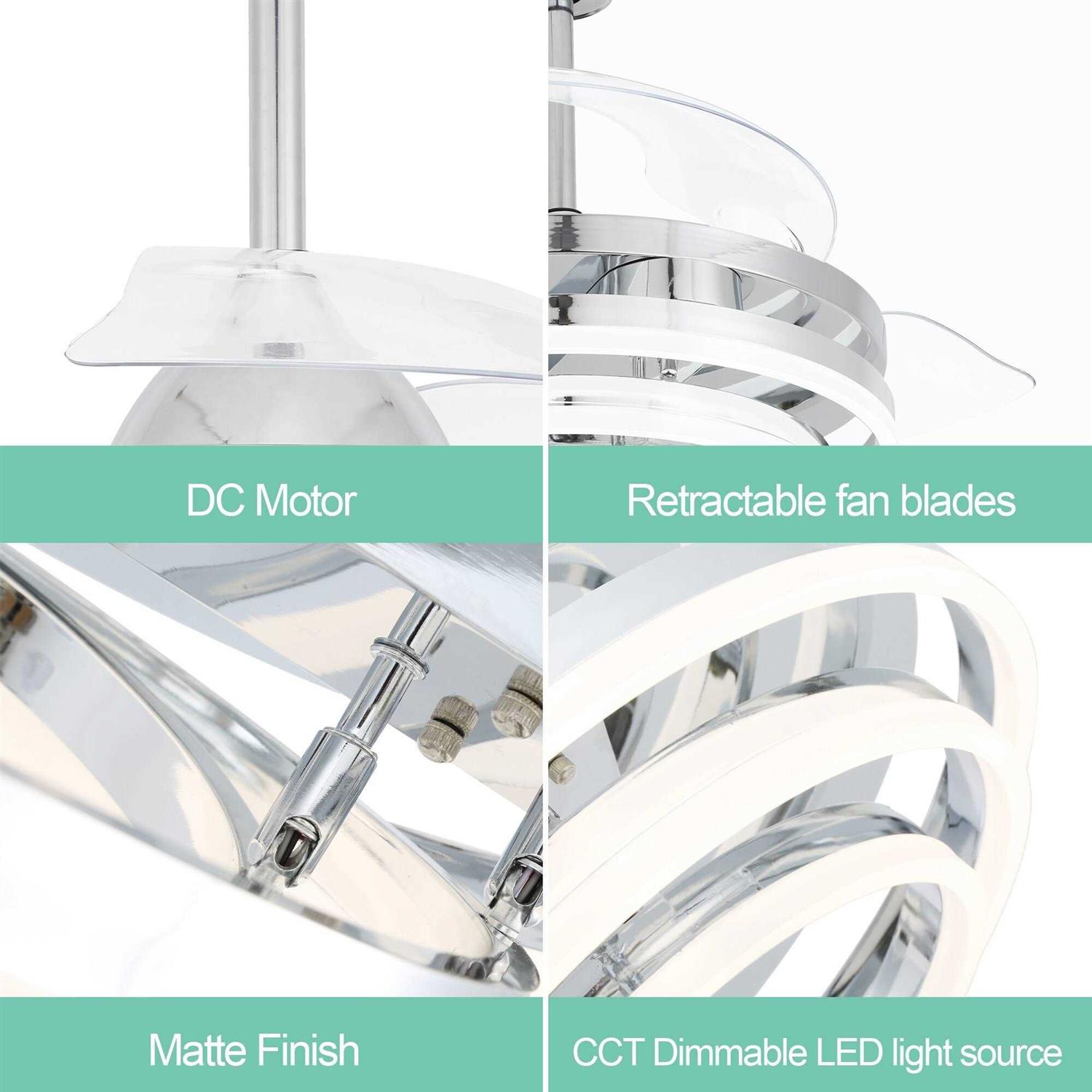 Oaks Aura 42in. LED DIY Shape Modern Ring Ceiling Fan With Lights ... Oaks Aura 42in. LED DIY Shape Modern Ring Ceiling Fan With Lights ...