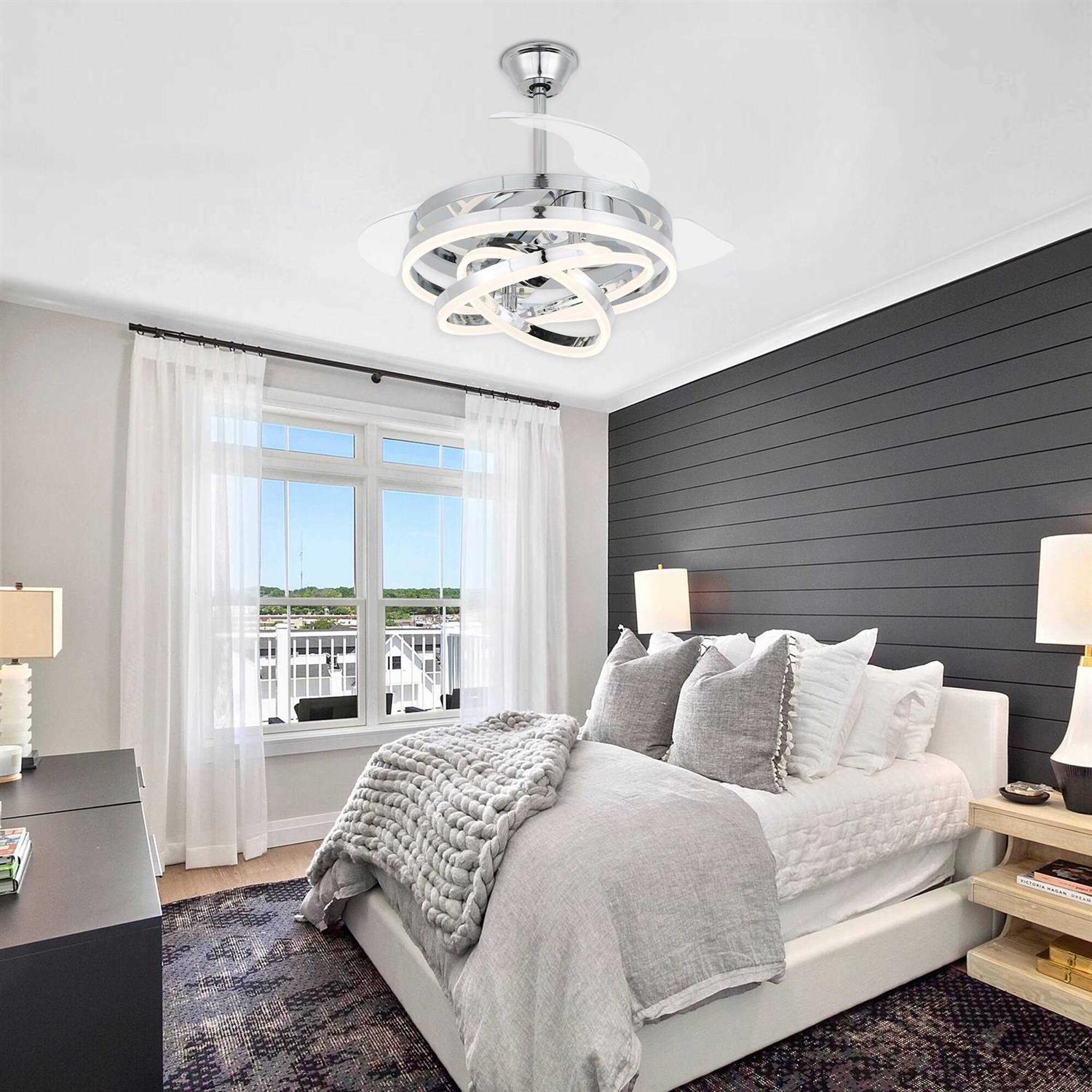 Oaks Aura 42in. LED DIY Shape Modern Ring Ceiling Fan With Lights ... Oaks Aura 42in. LED DIY Shape Modern Ring Ceiling Fan With Lights ...