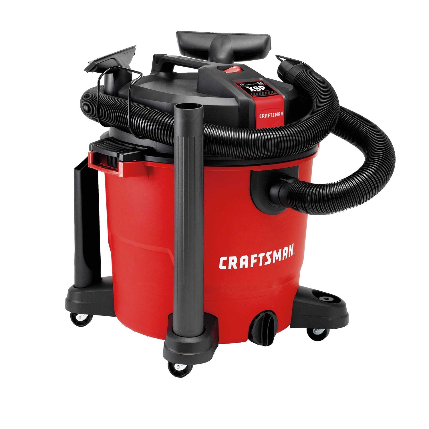 CRAFTSMAN Bonus 12V Car Vacuum 16-Gallons 6.5-HP Corded Wet/Dry Shop ...