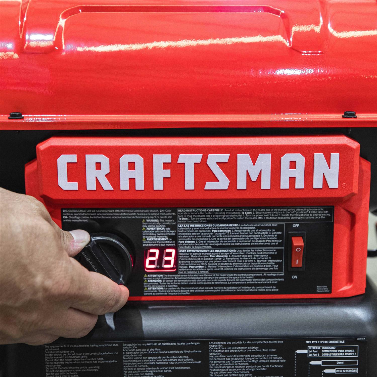 CRAFTSMAN 80,000 BTU Forced Air Kerosene Diesel Construction Portable ...