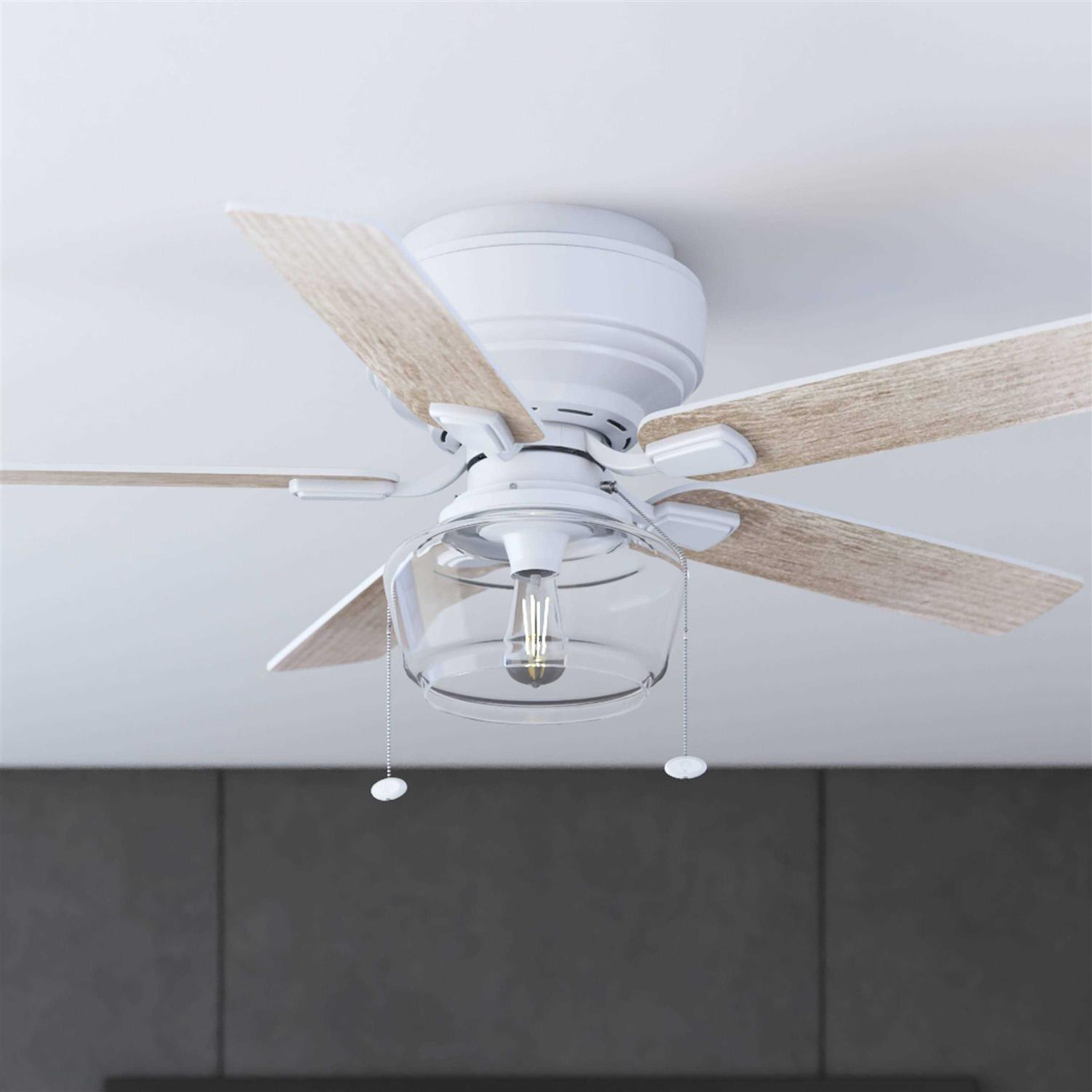 Prominence Home MaCenna 52 LED Indoor Flush Mount Ceiling Fan with ...