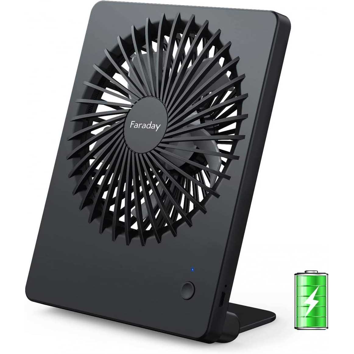 FARADAY Small Table Fans Rechargeable Portable 180°Tilt Folding Desk ...
