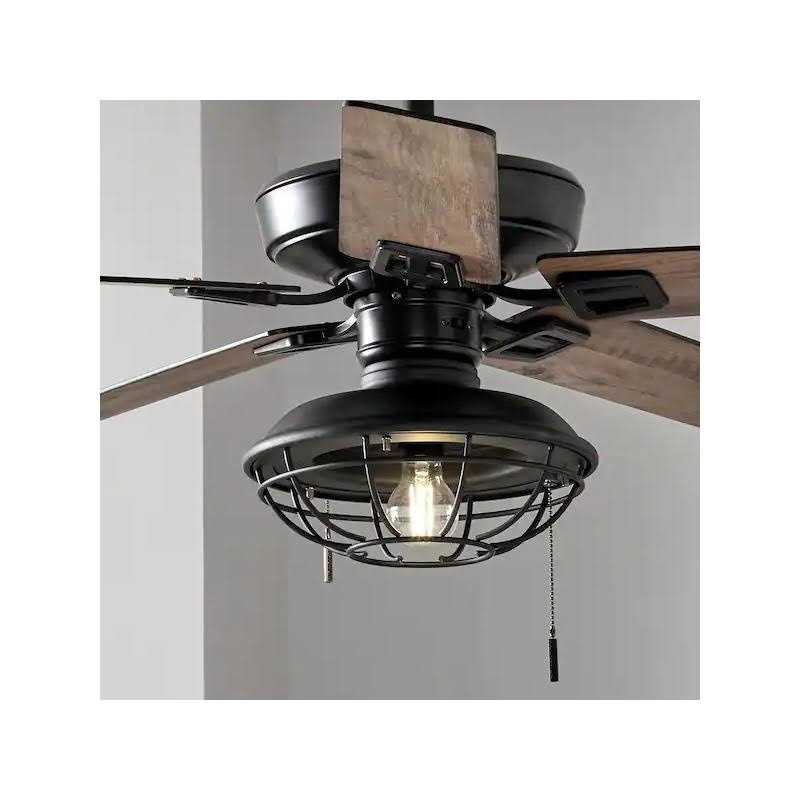 Hampton Bay Universal Matte Black Ceiling Fan LED Light Kit - Home ...