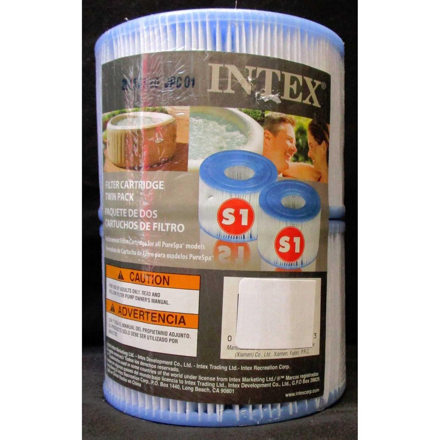 Intex PureSpa Type S1 Easy Set Pool Filter Replacement Cartridges ...