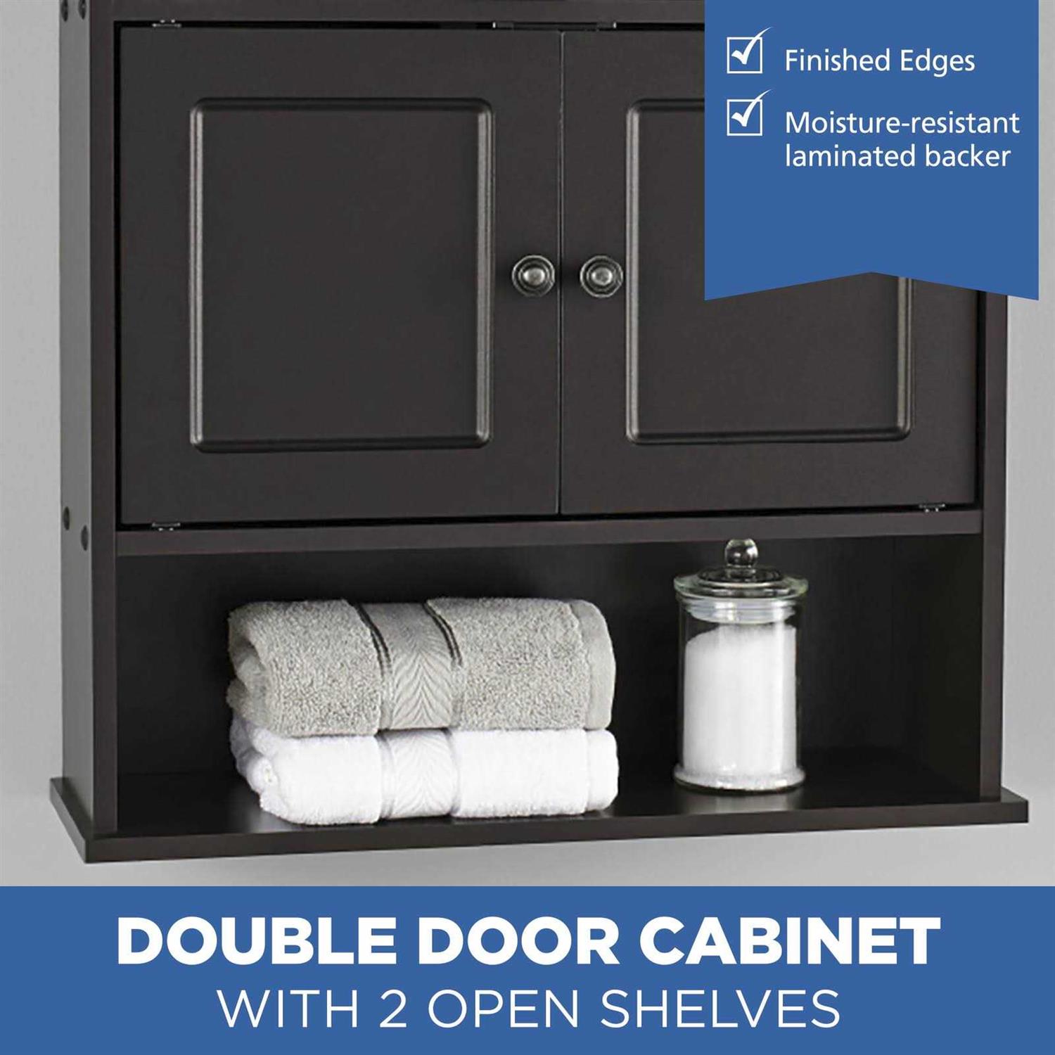 Mainstays Bathroom Wall Mounted Storage Cabinet with 2 Shelves - Home ...