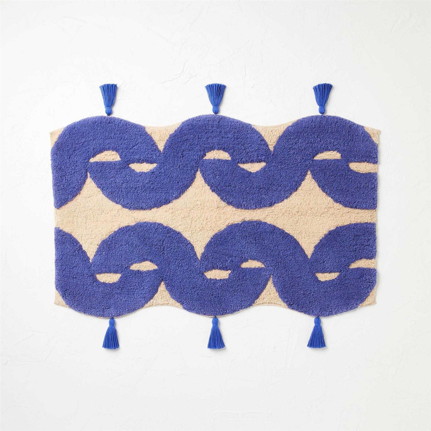 Opalhouse designed with Jungalow Concentric Wave Blue Bath Rug Blue ...