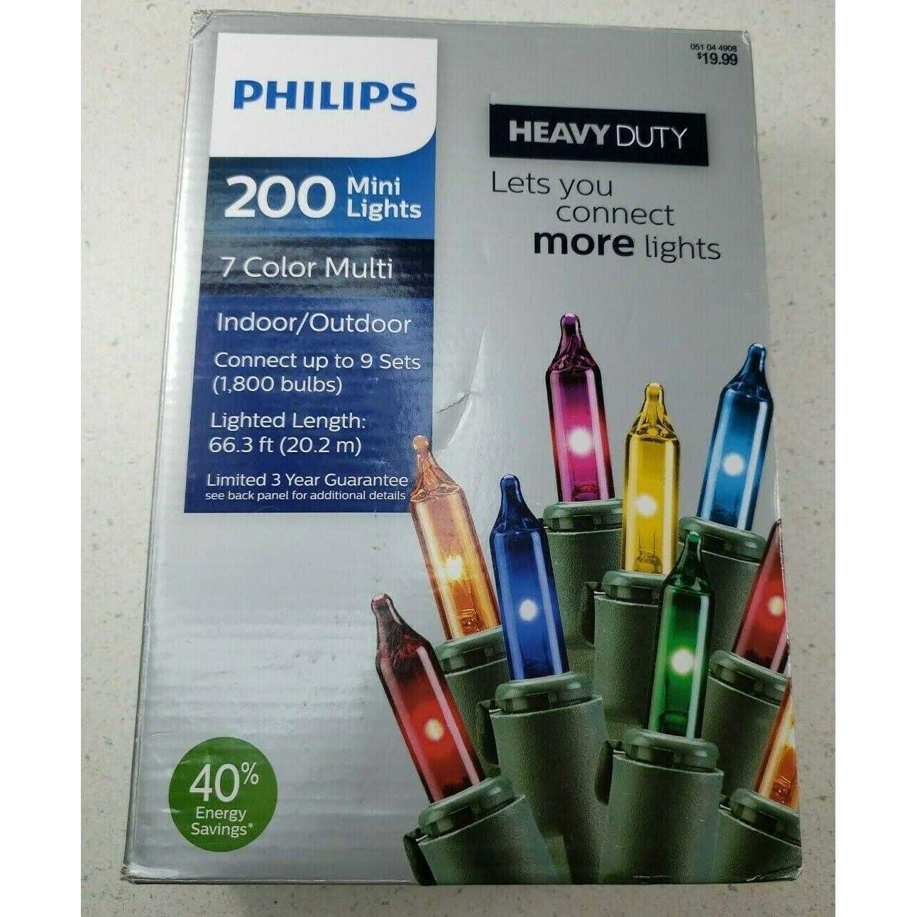 Philips 200ct Multi Heavy Duty Mini String Christmas Lights - Home ...