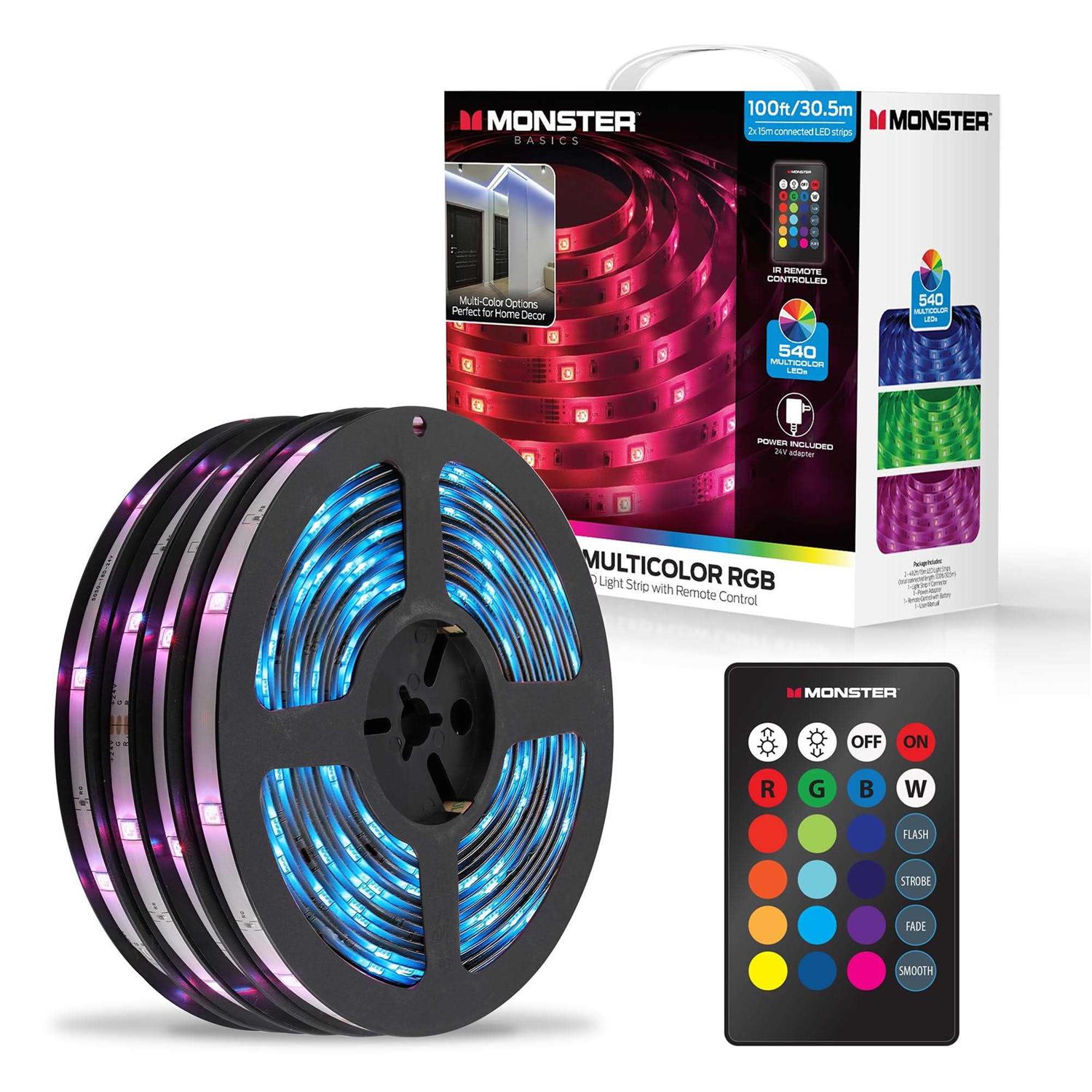 Monster Energy LED Strip With Adapter - Home & Office Supplies on sale