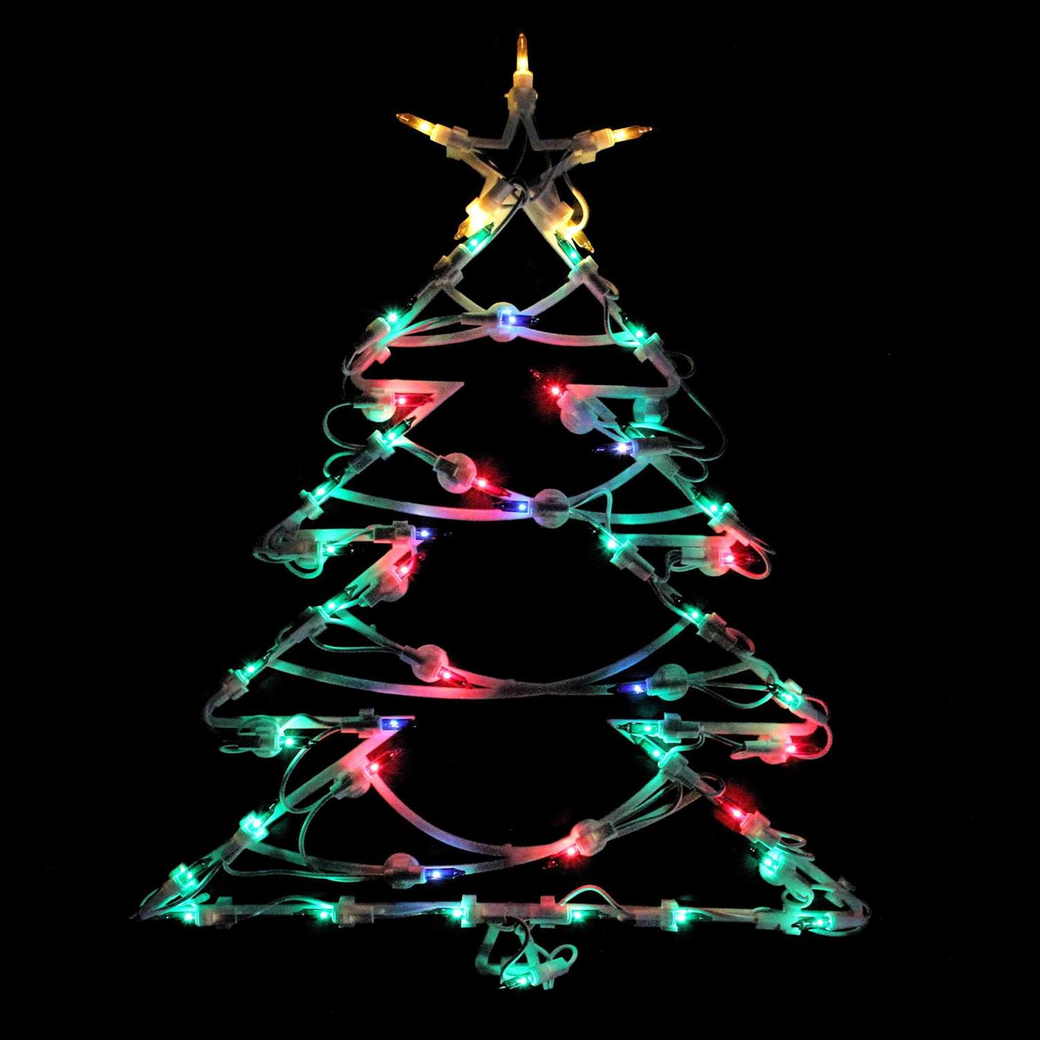 Northlight 18 Lighted Christmas Tree Window Silhouette - Home & Office ...
