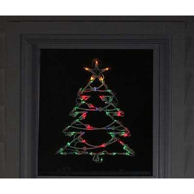 Northlight 18 Lighted Christmas Tree Window Silhouette - Home & Office ...