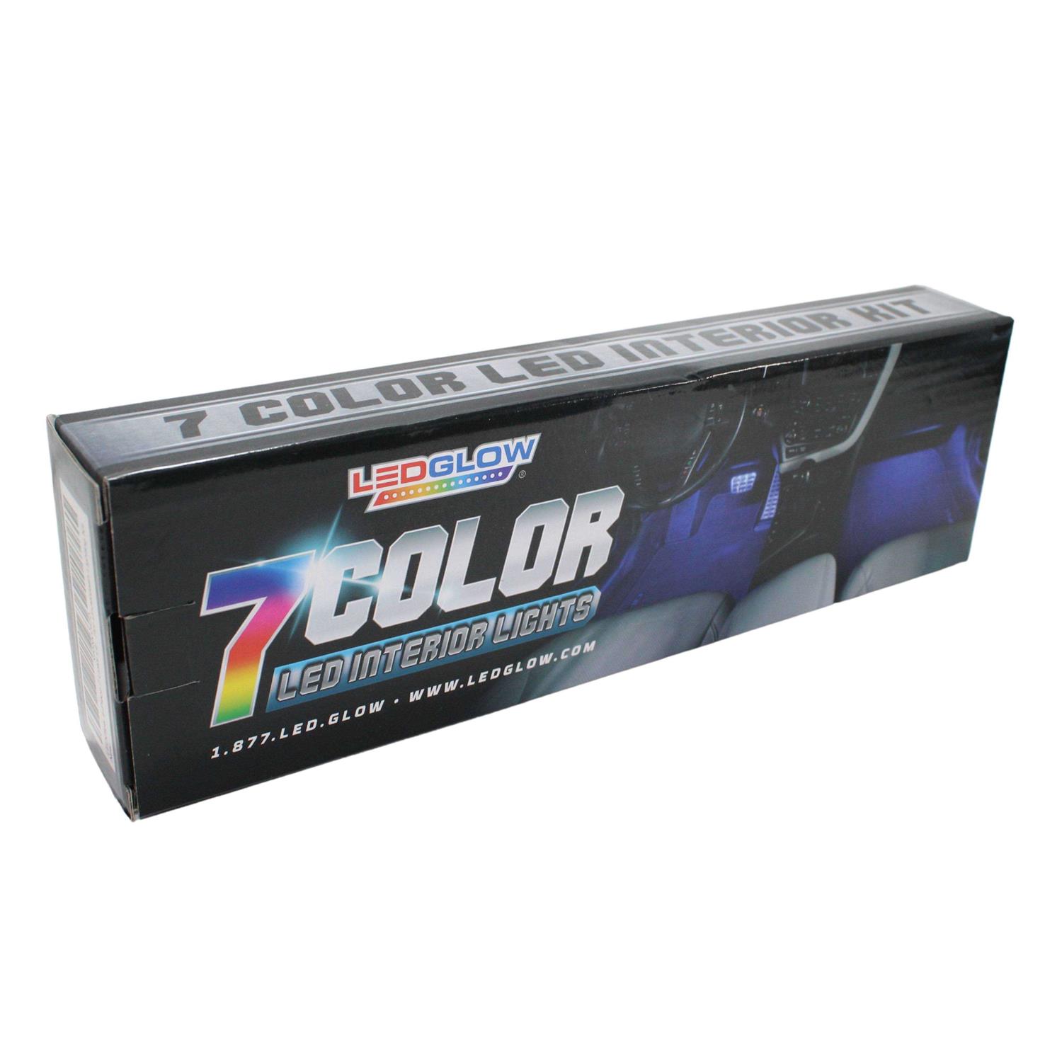 Ledglow 4pc LED Interior Footwell Underdash Neon Lighting Kit for Cars ...