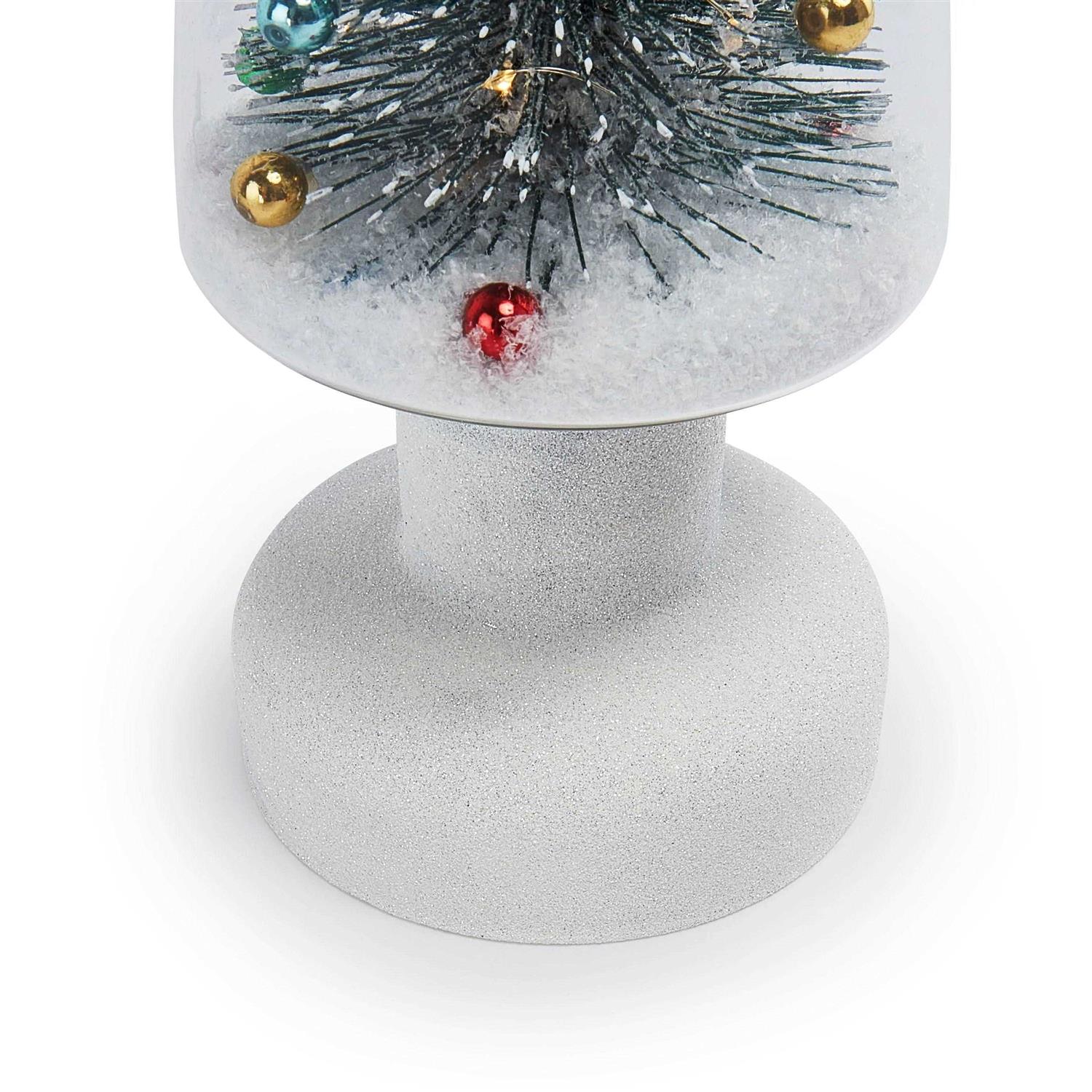 MoMA LED Snowy Wonderland Glass Lighted Tree - Home & Office Supplies ...