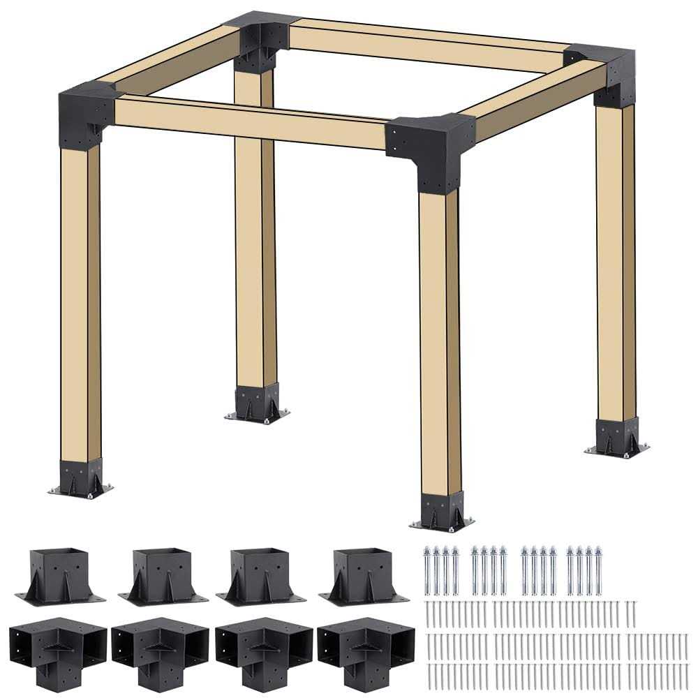 Neorexon Pergola Kit Elevated Wood Stand Kit Woodwork For 4x 4 - Home & Office Supplies on sale