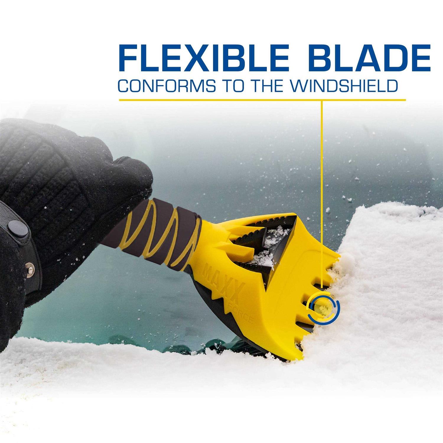 Rain-x 61 inch Extendable Car Snow Broom and Ice Scraper Tool, Black ...