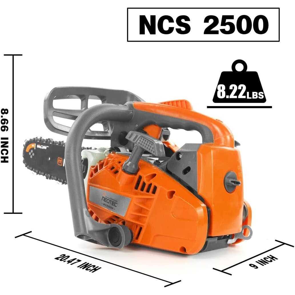 Neo-Tec 12'' Top Handle Gas Chainsaw,2-Stroke 25.4cc Portable Chain ...