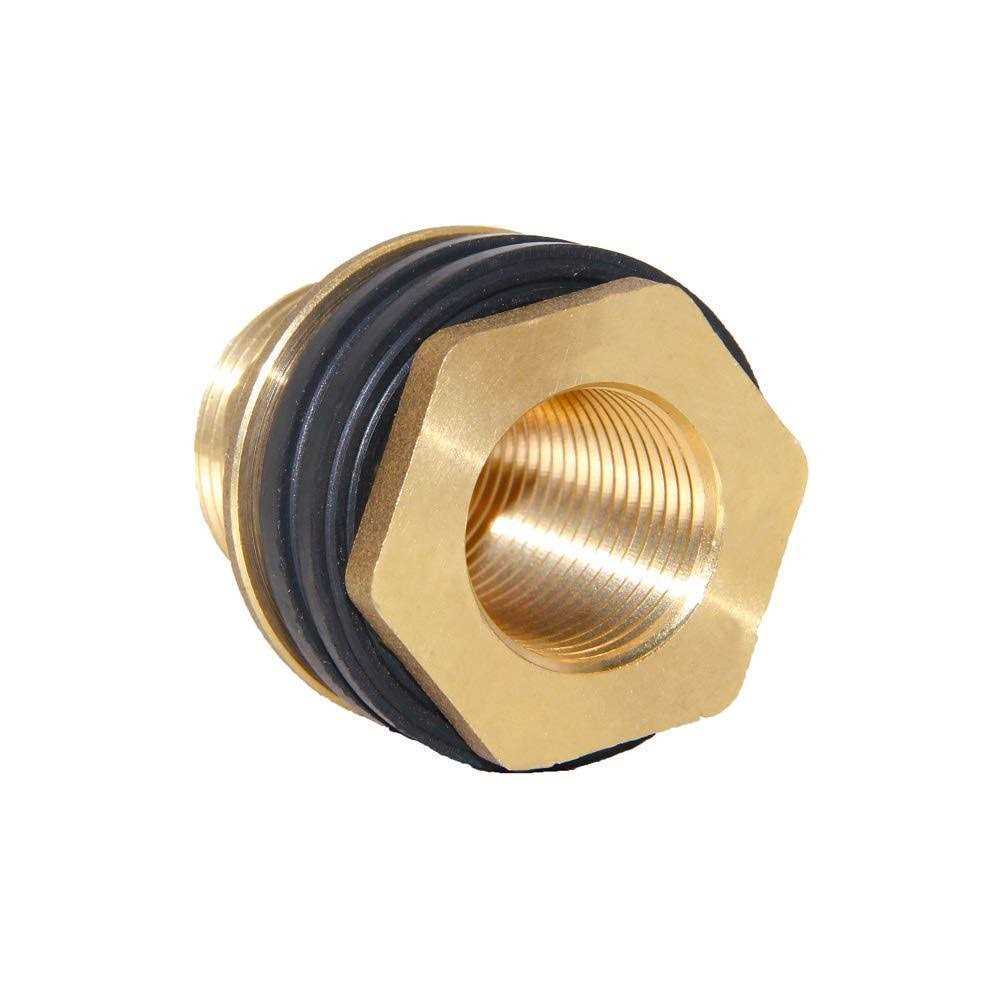 Joywayus Female Male Soild Brass Water Tank Connector Bulkhead Tank ...