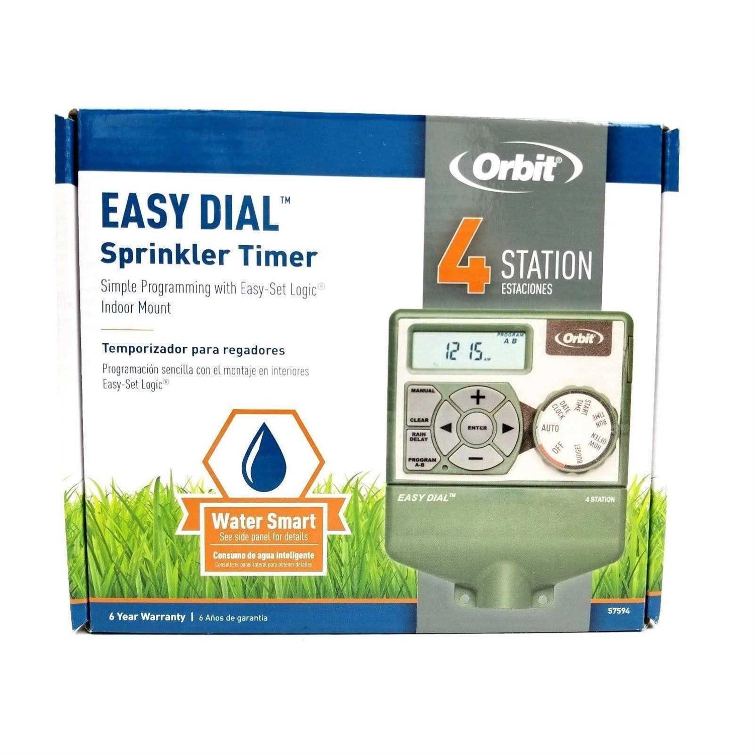 Orbit 4-Zone Indoor Easy Dial Timer - Home & Office Supplies on sale